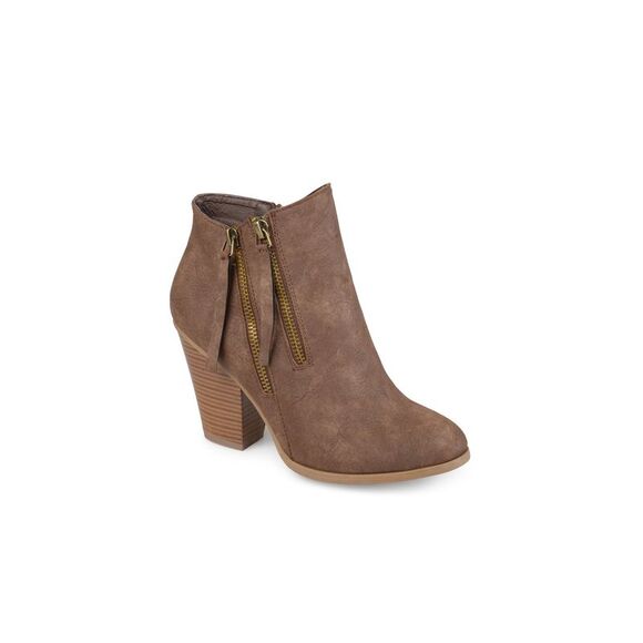 Journee Collection | Shoes | Journee Collection Womens Brown Zipper ...